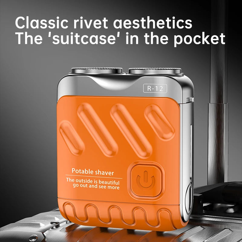 Mini Electric Shaver | Dual Rotary Head, Waterproof Type-C Rechargeabl ...